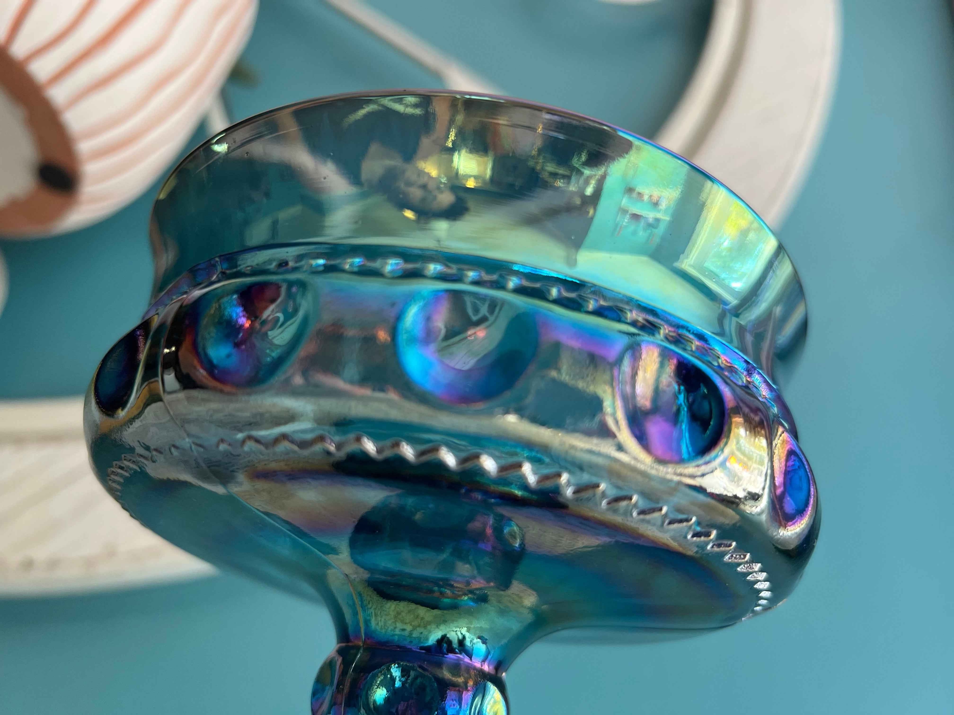 Blue Carnival Glass Collector’s Guide | History, Value & Patterns ...