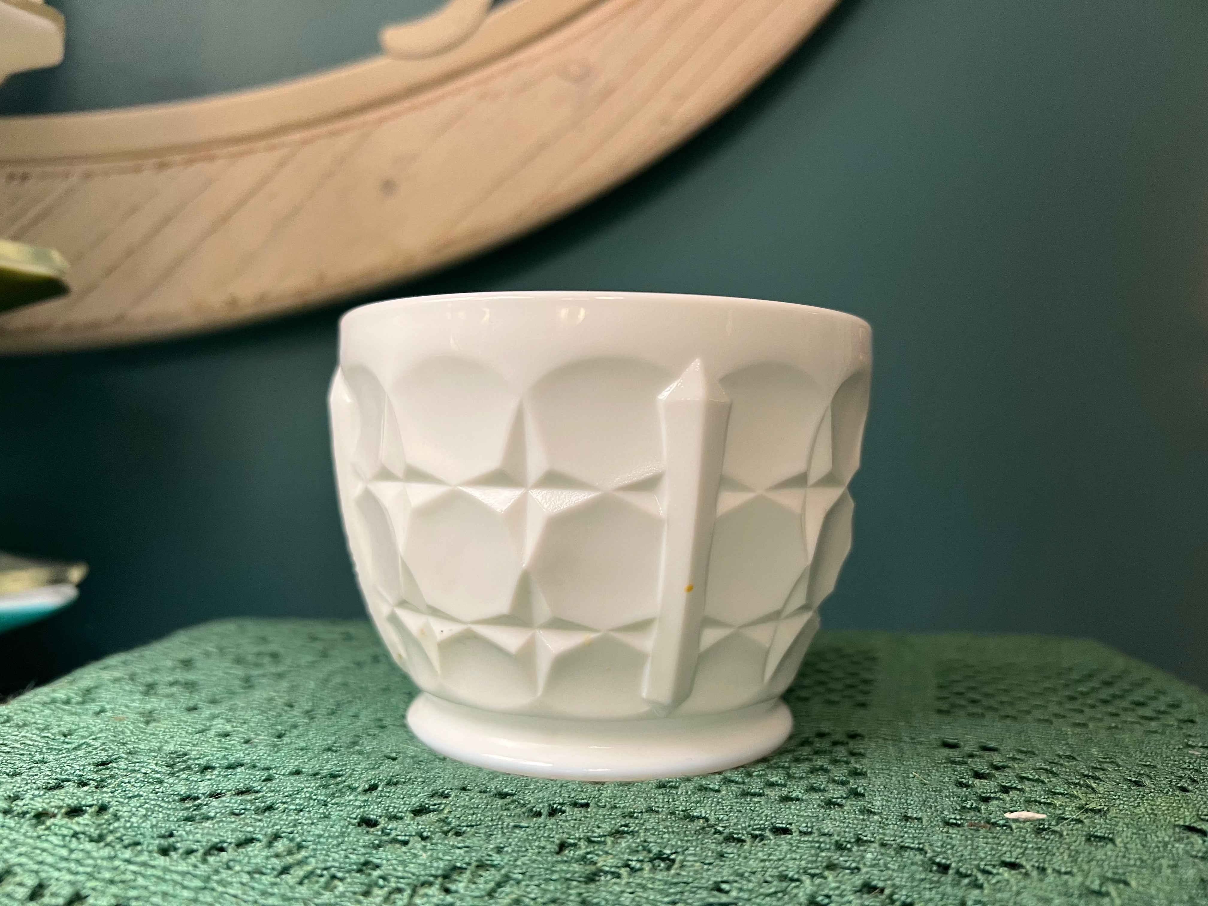 Vintage Indiana Milk Glass Constellation Nut Cup | Vintage Glassware ...